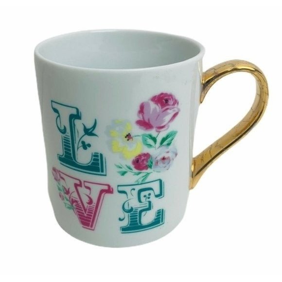 Ciroa | Dining | Ciroa Mug With Loveporcelain Real Gold Handle Coffee ...